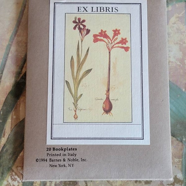 Botanical Book Plate - Etsy