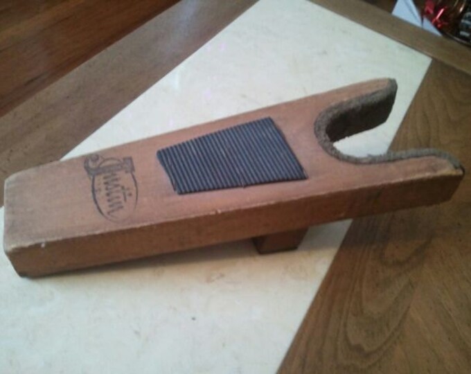 Vintage Justin Wooden Boot Remover Western Cowboy Leather Lining Rubber ...