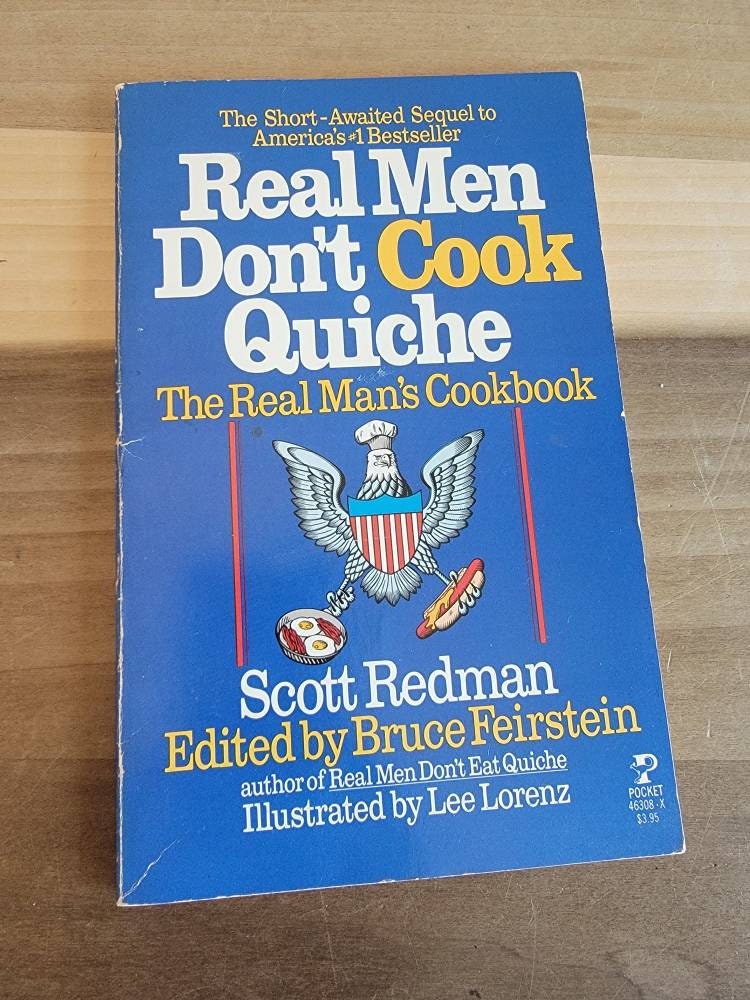 Vintage Real Men Don't Cook Quiche Recipes Cookbook Cook | Etsy