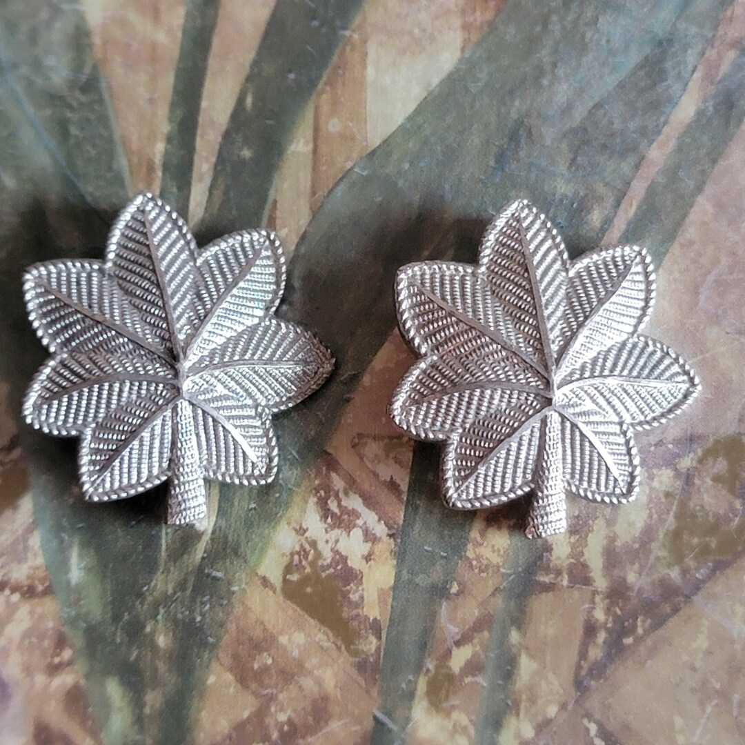 Vintage Set of 2 Sterling Silver Lieutenant Colonel Rank Shoulder Pins ...