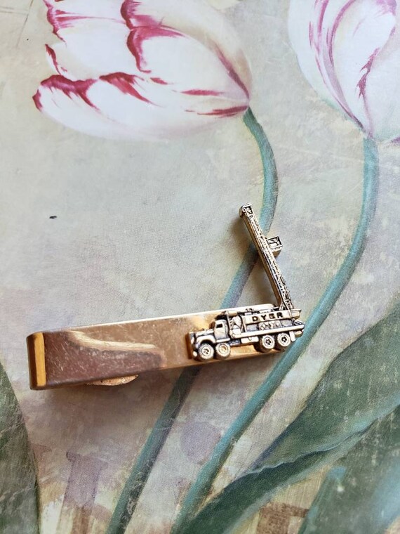 Vintage Dyer Ladder Truck Tie Clip 1950s Mens Accesso… - Gem