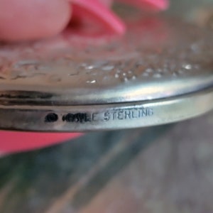 Vintage Towle Sterling Silver Table Top Mirror Original Sticker Vanity ...
