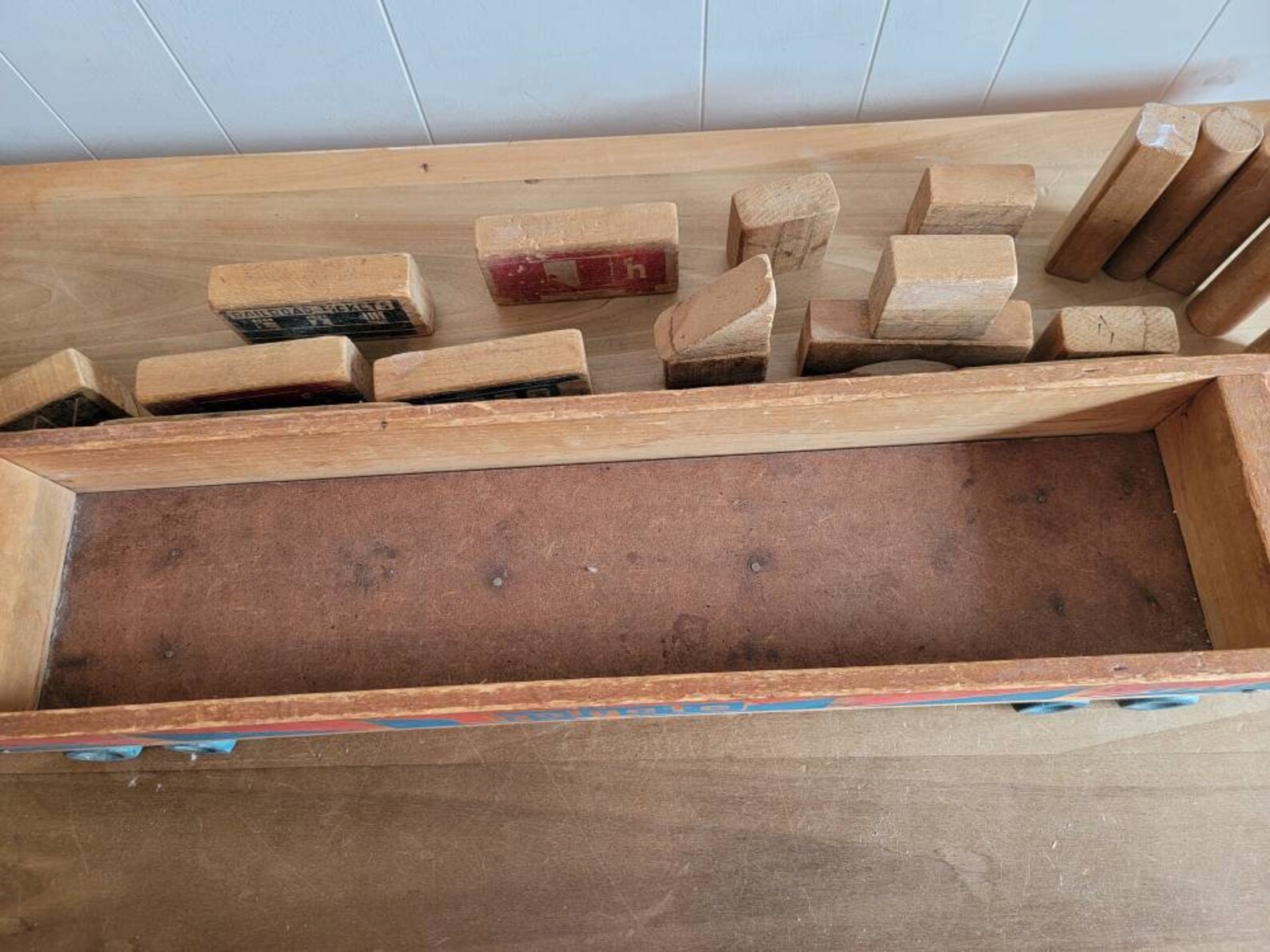 Vintage Holgate Wood Wooden Toy Building Blocks Train - Etsy