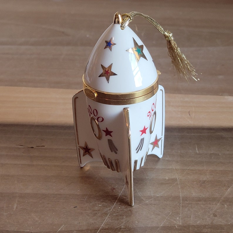 Vintage Millennium Rocket Ship Time Capsule Christmas Tree Ornament ...