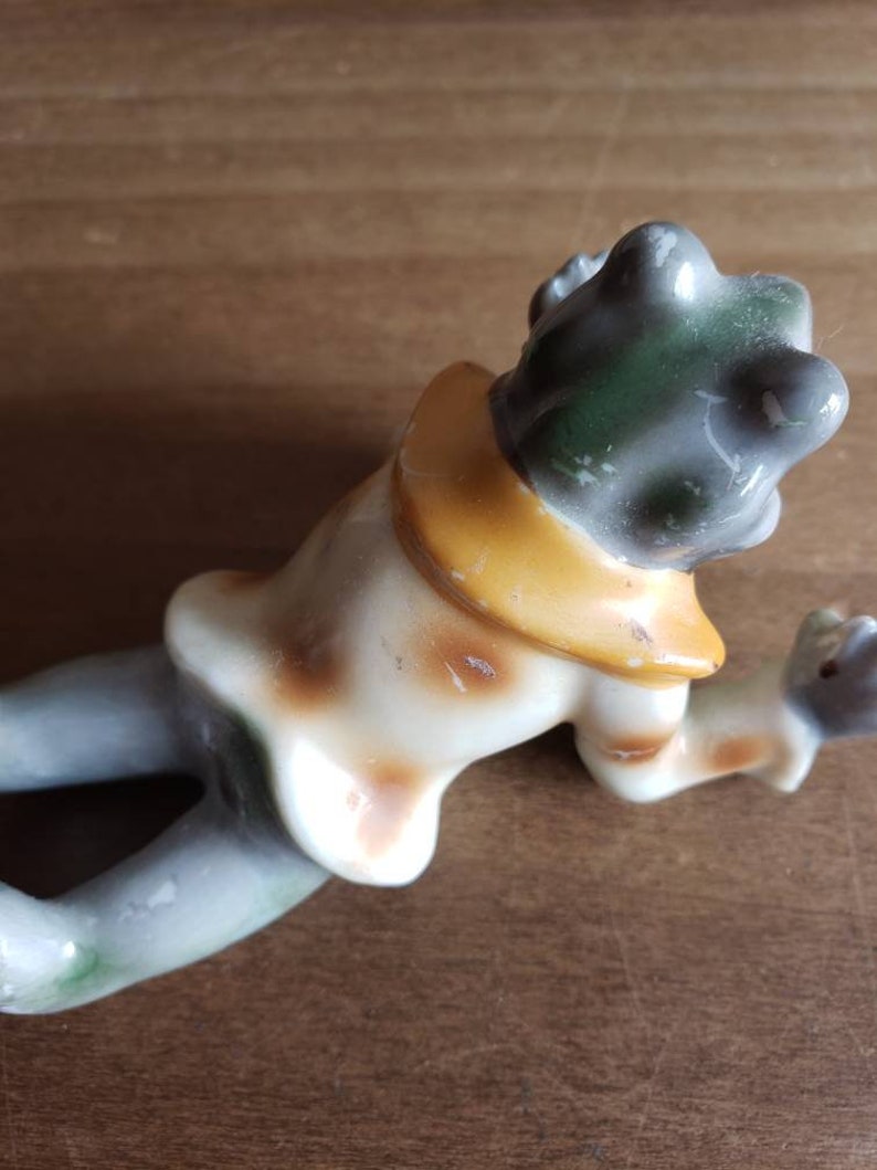 Vintage Rare Porcelain Lounging Frog Figurine Made in Occupied - Etsy