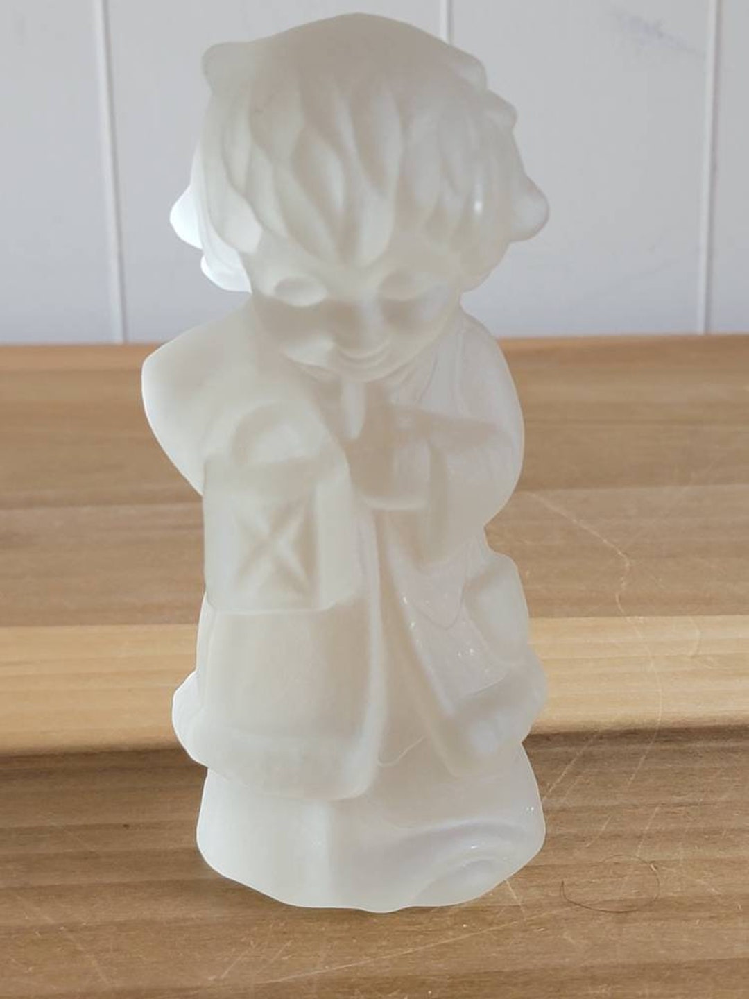 Vintage Goebel Frosted Glass Figure Child With Lantern 1978 Nativity ...