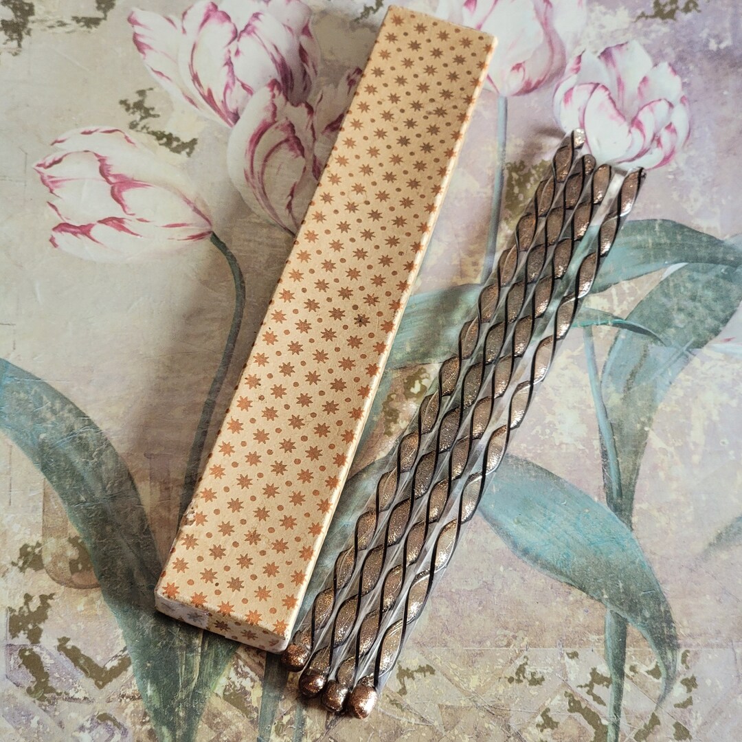 Vintage Original Box Set of 4 Cocktail Stirrers Swizzle Sticks Clear ...