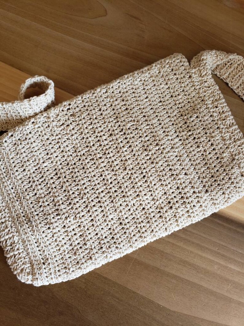 Vintage Flap Closure Purse off White Crocheted Bag Summer | Etsy