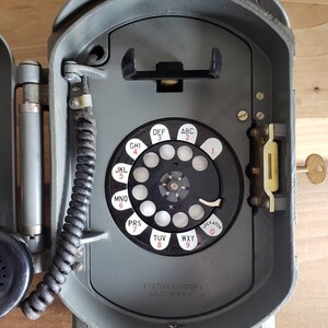 Vintage Rare Bell System Pole Telephone With Original Key 1960s Rotary ...