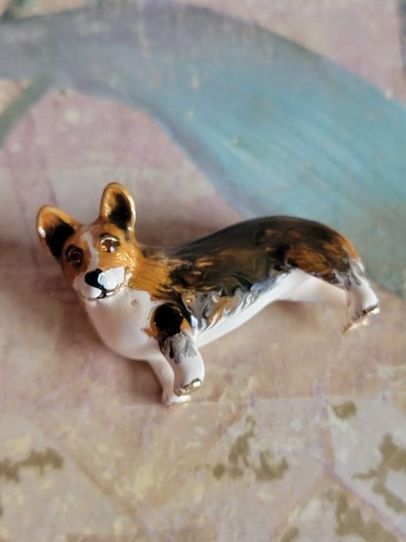 Vintage E. Pearl Pembroke Corgi Dog Brooch Pin Enamel Signed | Etsy