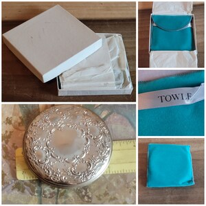 Vintage Towle Sterling Silver Table Top Mirror Original Sticker Vanity ...