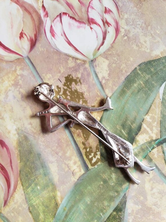 Vintage Sterling Silver Lady Woman Brooch 925 Mexico … - Gem
