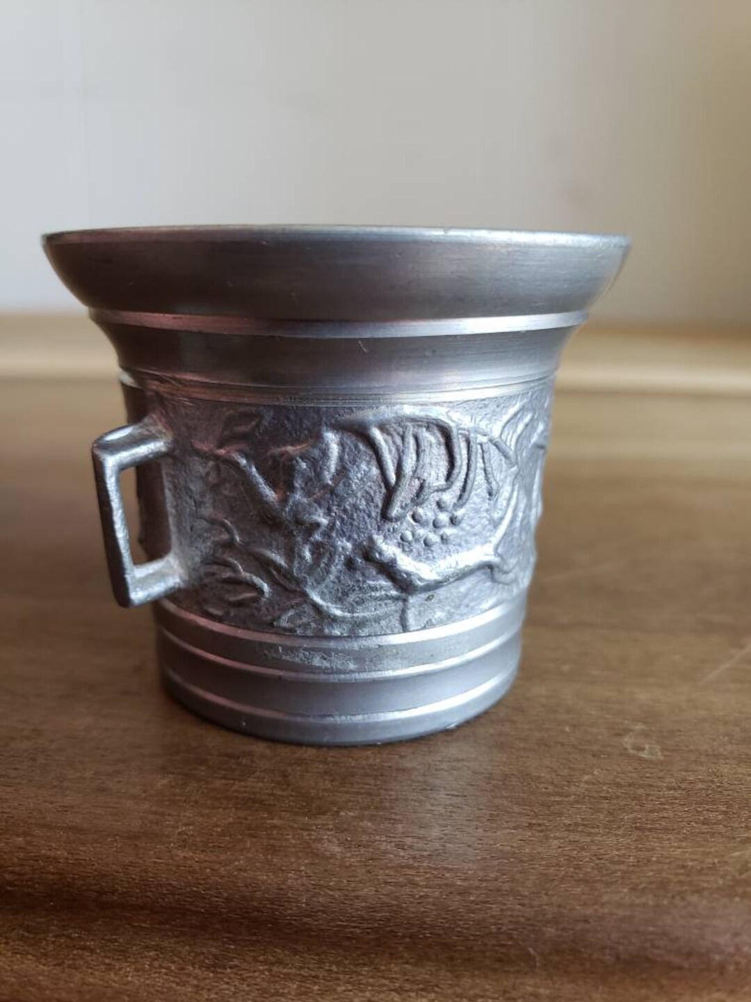 Vintage Meeuws & Zoon Pewter Mug: Dog in Forest, Made in Holland - Etsy