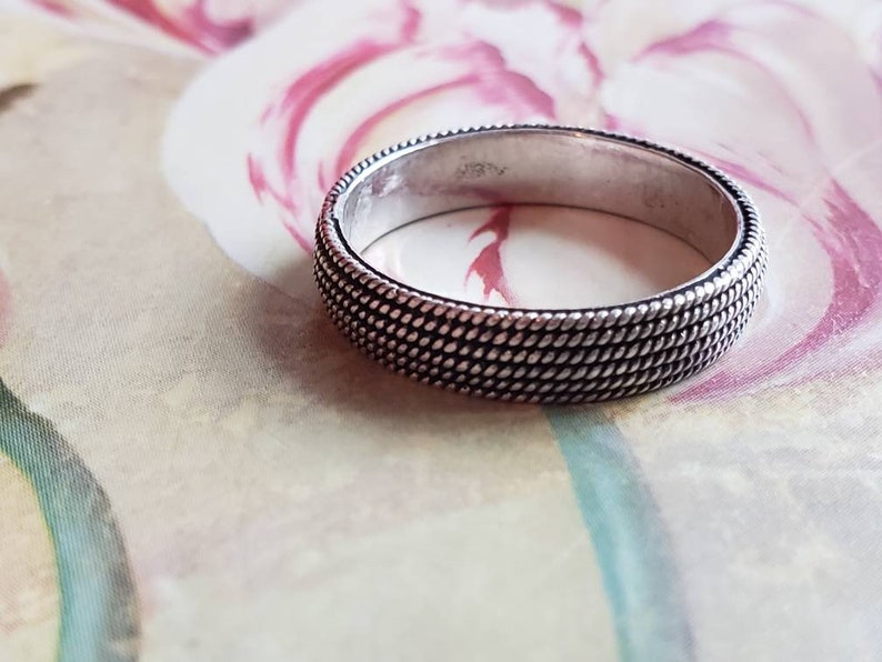 Vintage Sterling Silver 925 Band Ring 1980s Twist Rope Ring - Etsy
