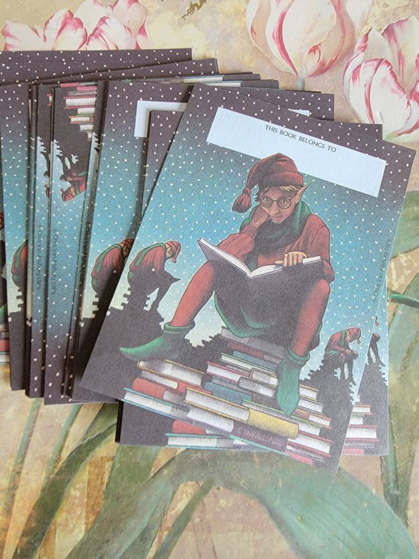 Vintage Original Box Bookplates Book Plates Holiday Elves - Etsy