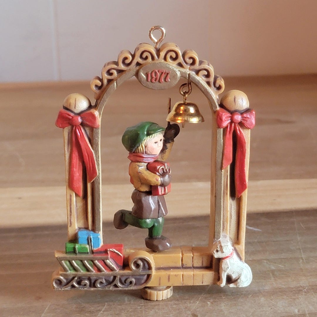Vintage Hallmark Twirl About Christmas Tree Ornament Bell 1977 Original ...