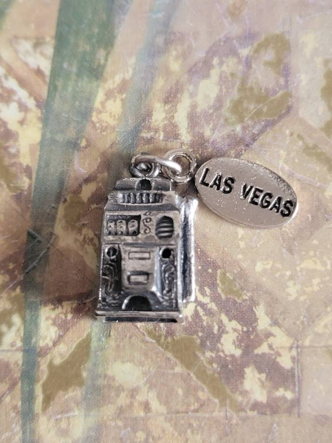Vintage Sterling Silver Las Vegas Nevada Antique Slot Machine Souvenir ...