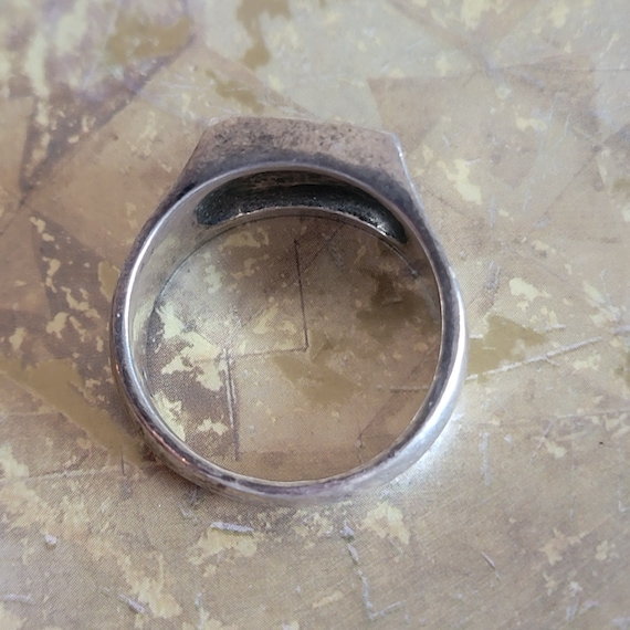 Vintage Sterling Silver Iron Cross Mens Ring Size 11.… - Gem