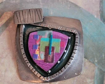 Artisan Handcrafted Lauren Pollaro Paper Collage & Mixed Metal, Beads ...