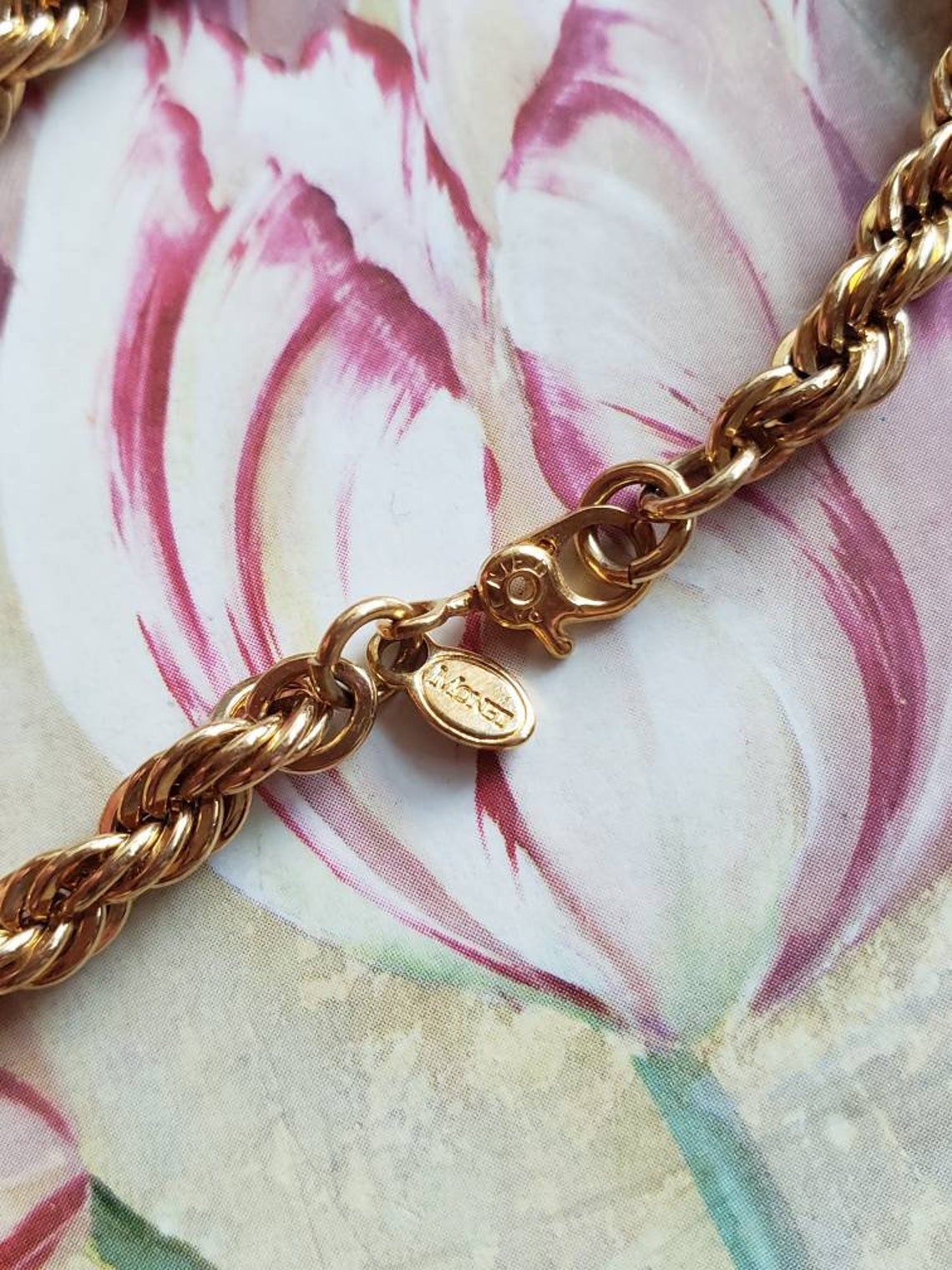 Vintage Monet Gold Tone Metal Twist Bracelet - Etsy