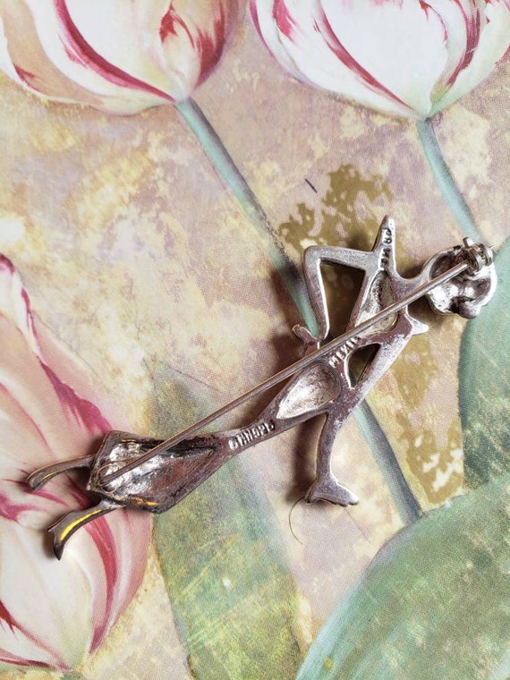 Vintage Sterling Silver Lady Woman Brooch 925 Mexico … - Gem