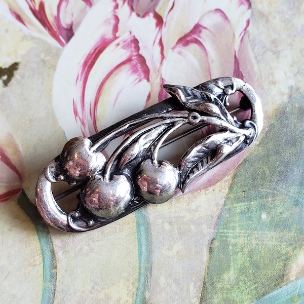 Cherry Brooch - Etsy