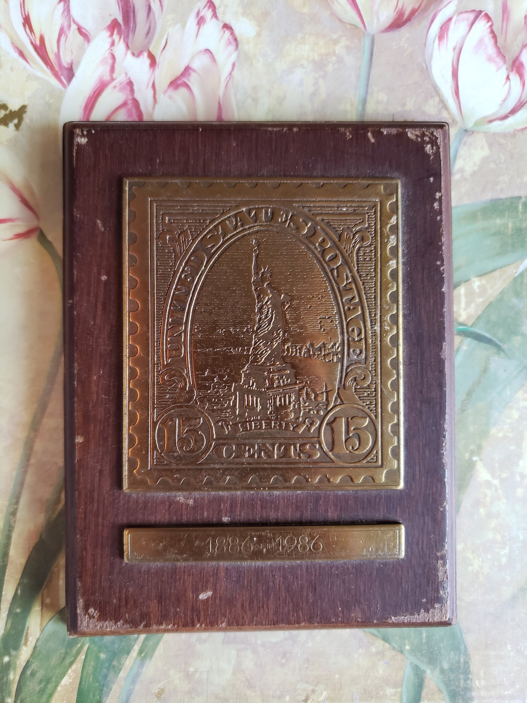 Vintage Avon Liberty Wall Hanging 15 Cent Stamp Statue of Libery 1980s ...