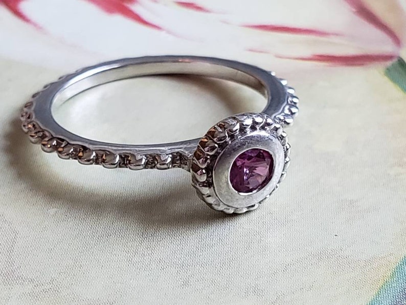 Vintage Sterling Silver Espo Ring Hot Pink CZ Cubic Zircon 925 - Etsy