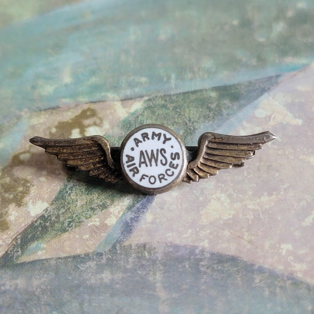 Vintage US Army AWS Air Forces World War Observer Badge Pin Brooch ...