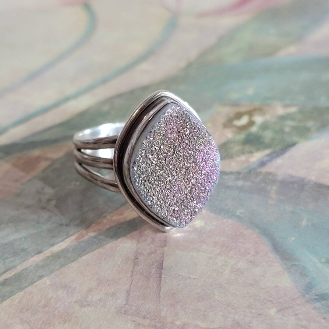 Vintage NB Nicky Butler India Signed Sterling Silver and Druzy Ring 925 ...