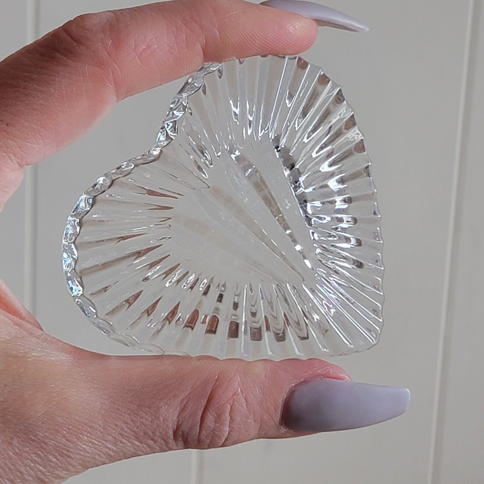 Vintage Waterford Heart Paperweight Office Crystal Valentine's Day Love ...