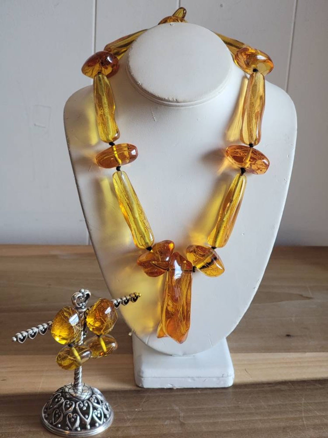 Vintage Gerda Lynggaard for Monies Copenhagen Acrylic Faux Amber ...