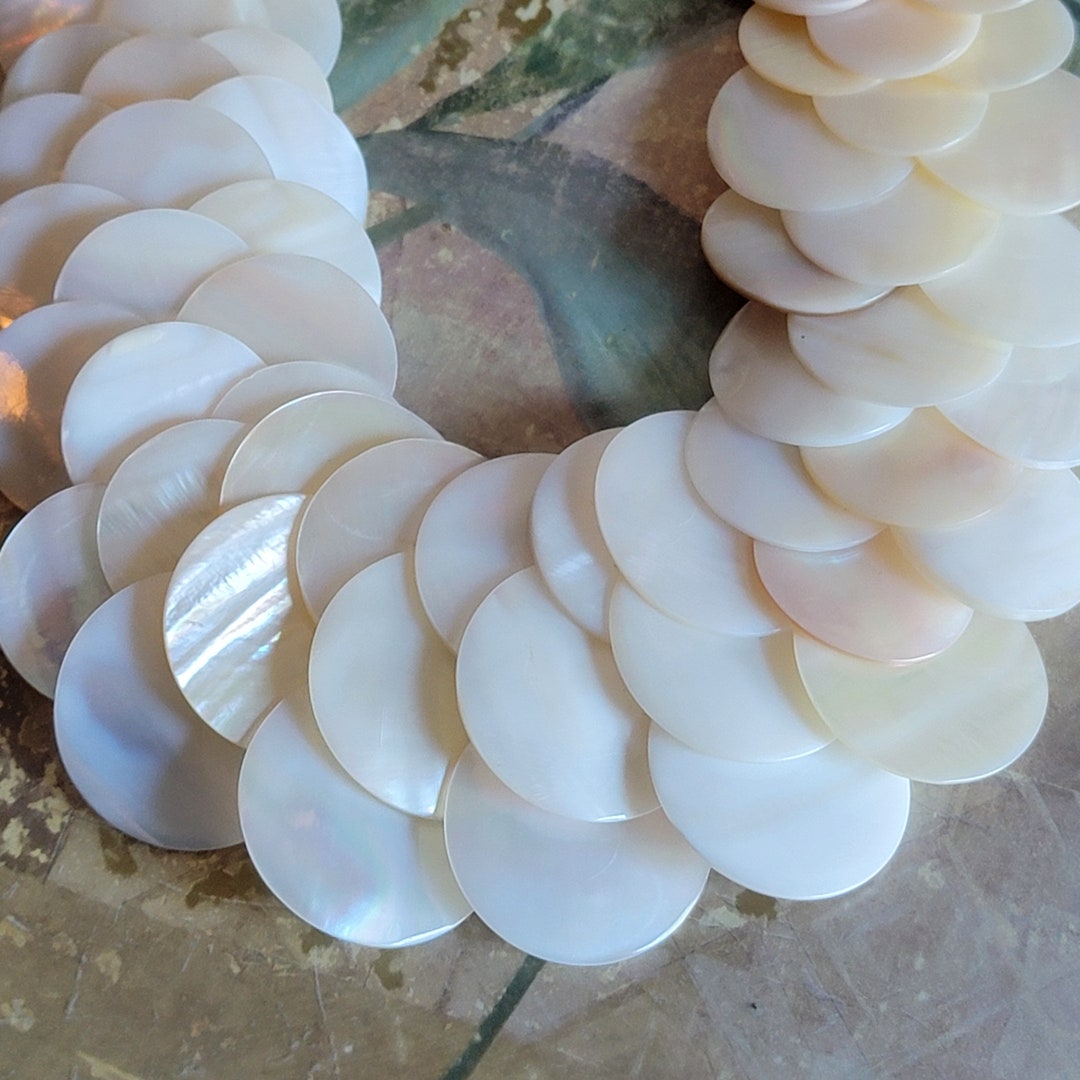 Vintage Graduated Mother of Pearl Scale Layered Necklace Mermaid as Is ...