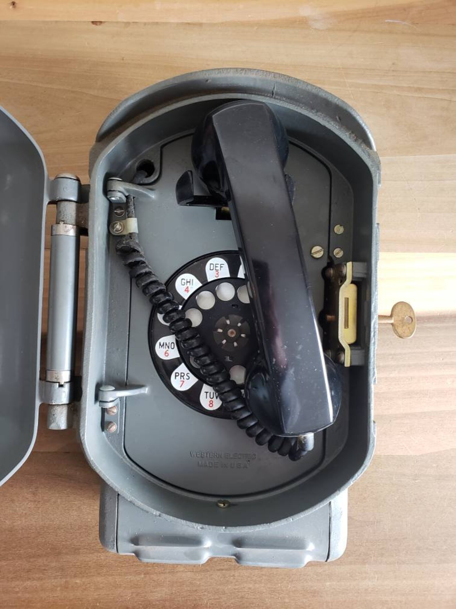 Vintage Rare Bell System Pole Telephone With Original Key - Etsy