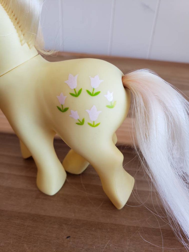 Vintage Gen 1 My Little Pony Posey Yellow Tulip Cutie Mark 1980s 1984 ...