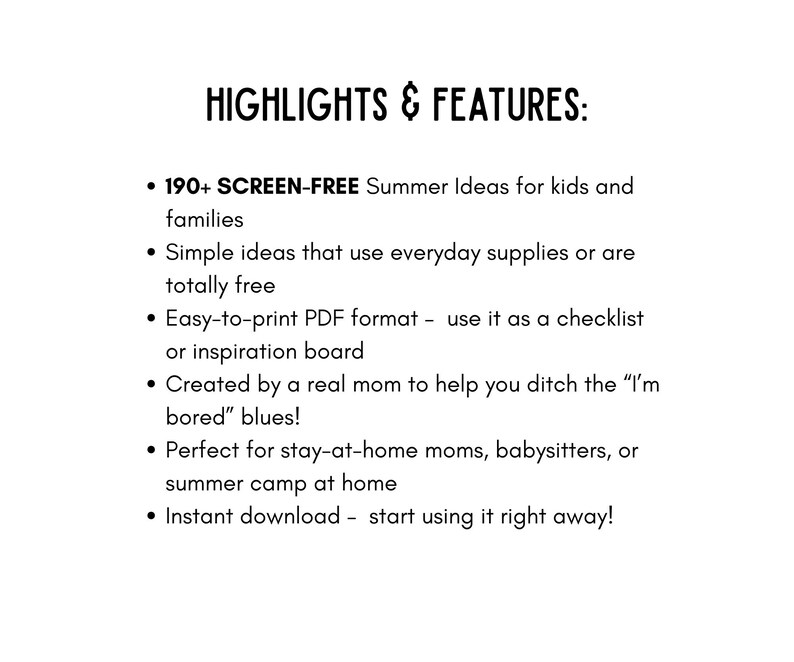 Ultimate Summer Bucket List Printable for Kids & Families | 190+ Fun ...