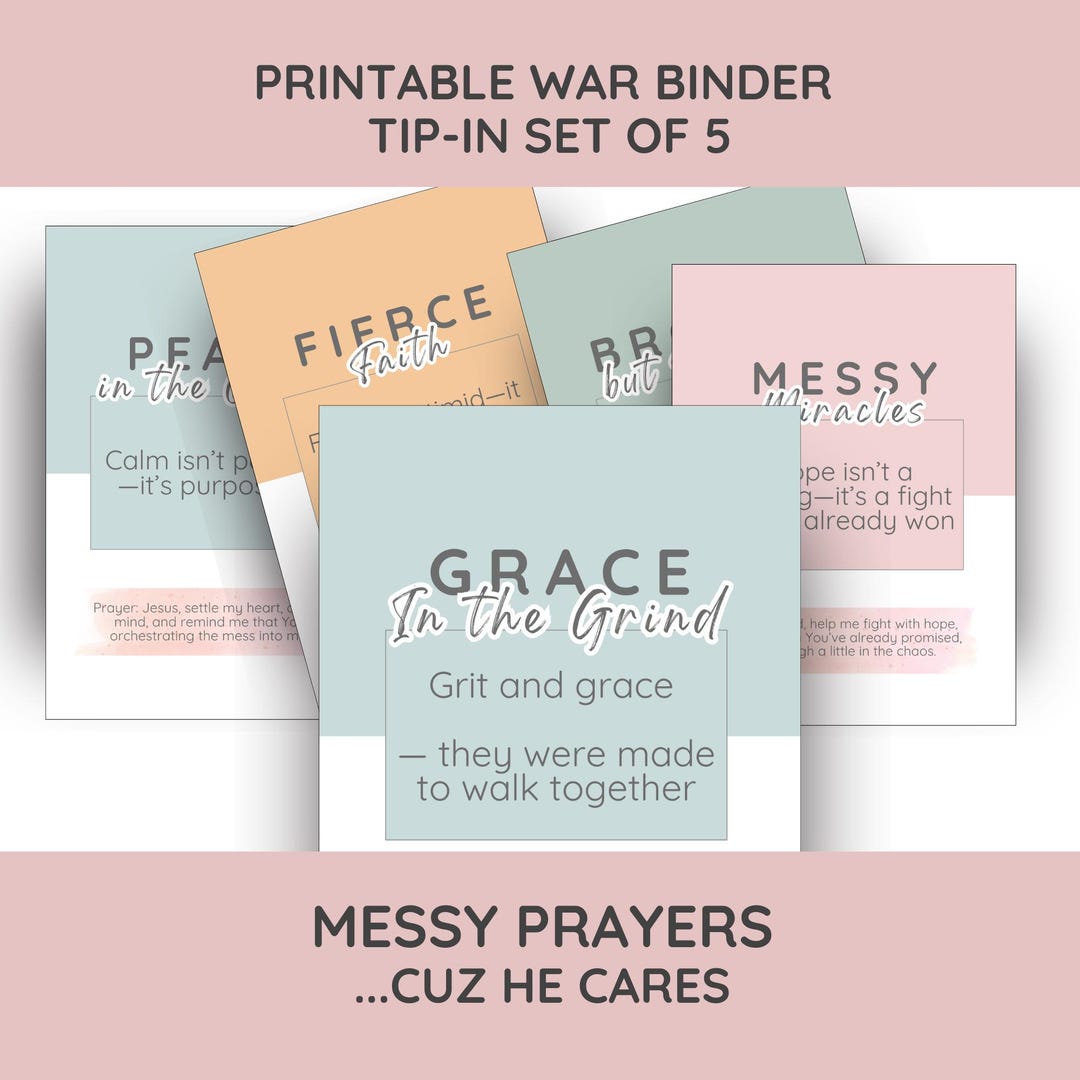 Deluxe Prayer Journal Bundle Printable | Faith Tip-ins Messy Prayers ...
