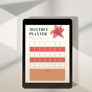 2025 Floral Planner – Printable 6-page PDF | Daily, Weekly and Yearly ...