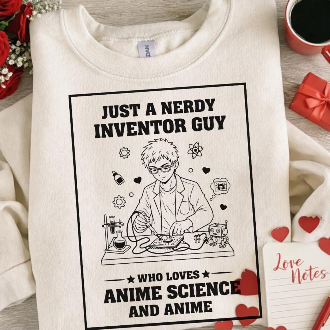 Nerdy Inventor Anime SVG | Science Quote Graphic (PNG, Cricut Ready) - Etsy