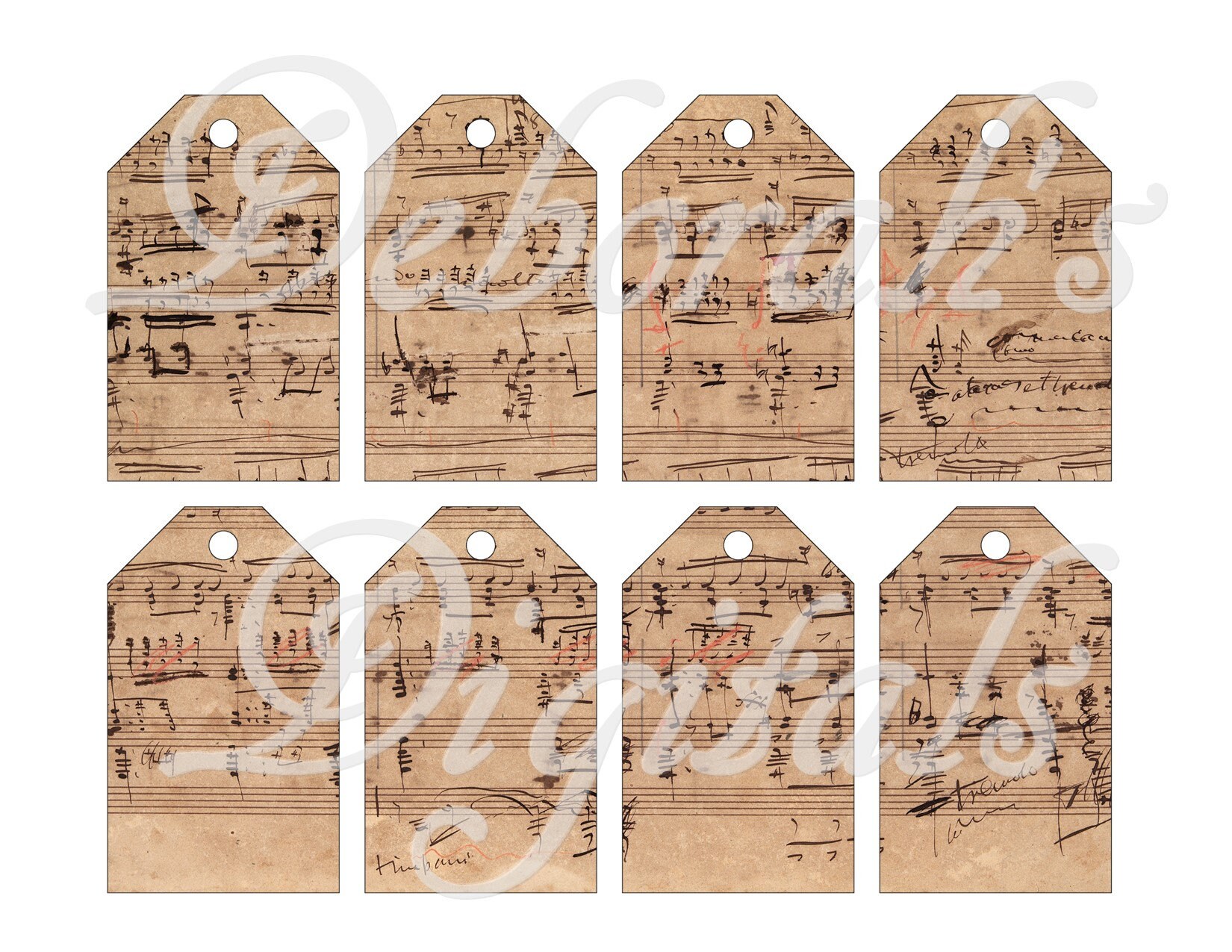 230 Musical Junk Journal Kit, Printable Pages, Digital Papers ...