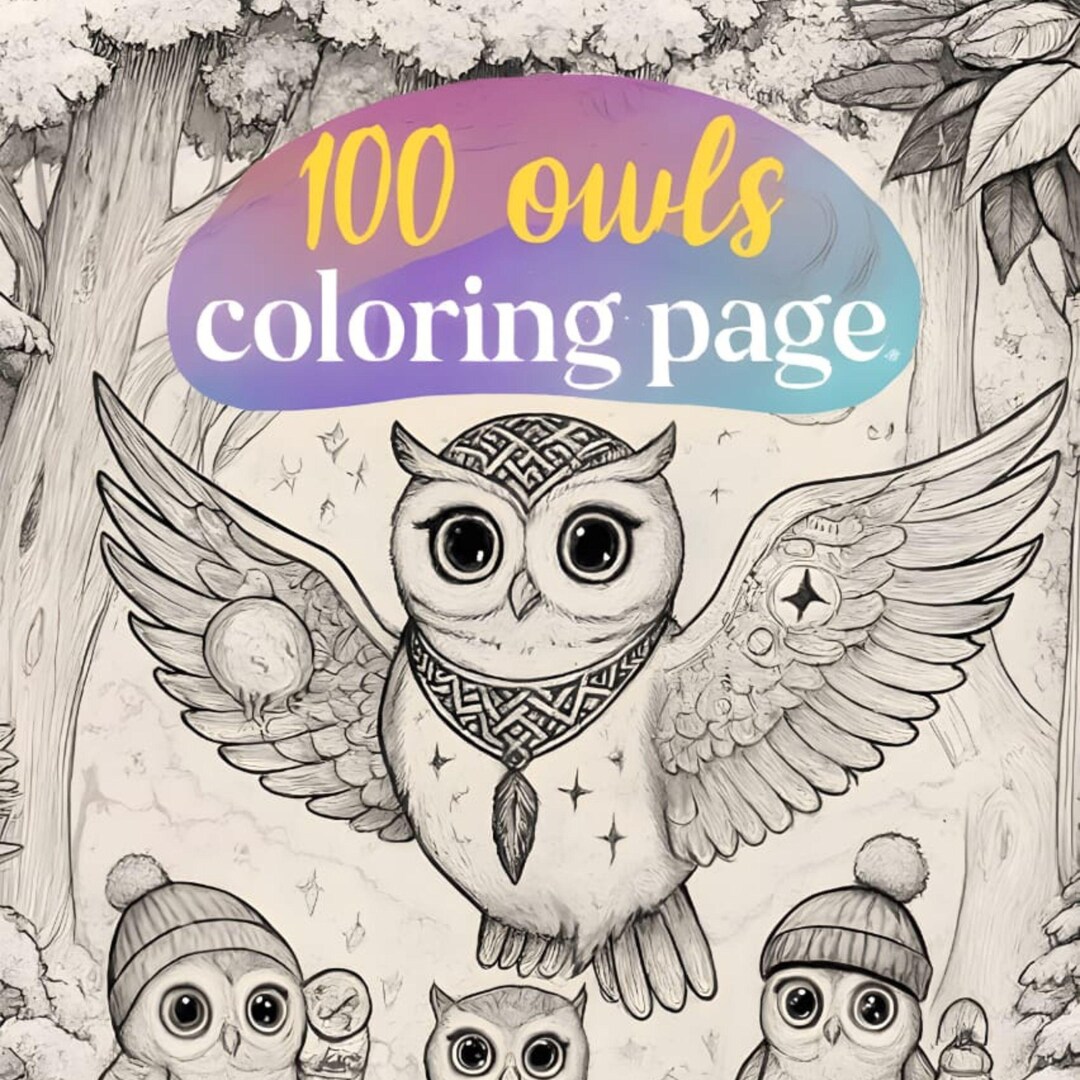 Owl Coloring Pages Printable | Fun Digital Owl Coloring Sheets for Kids ...