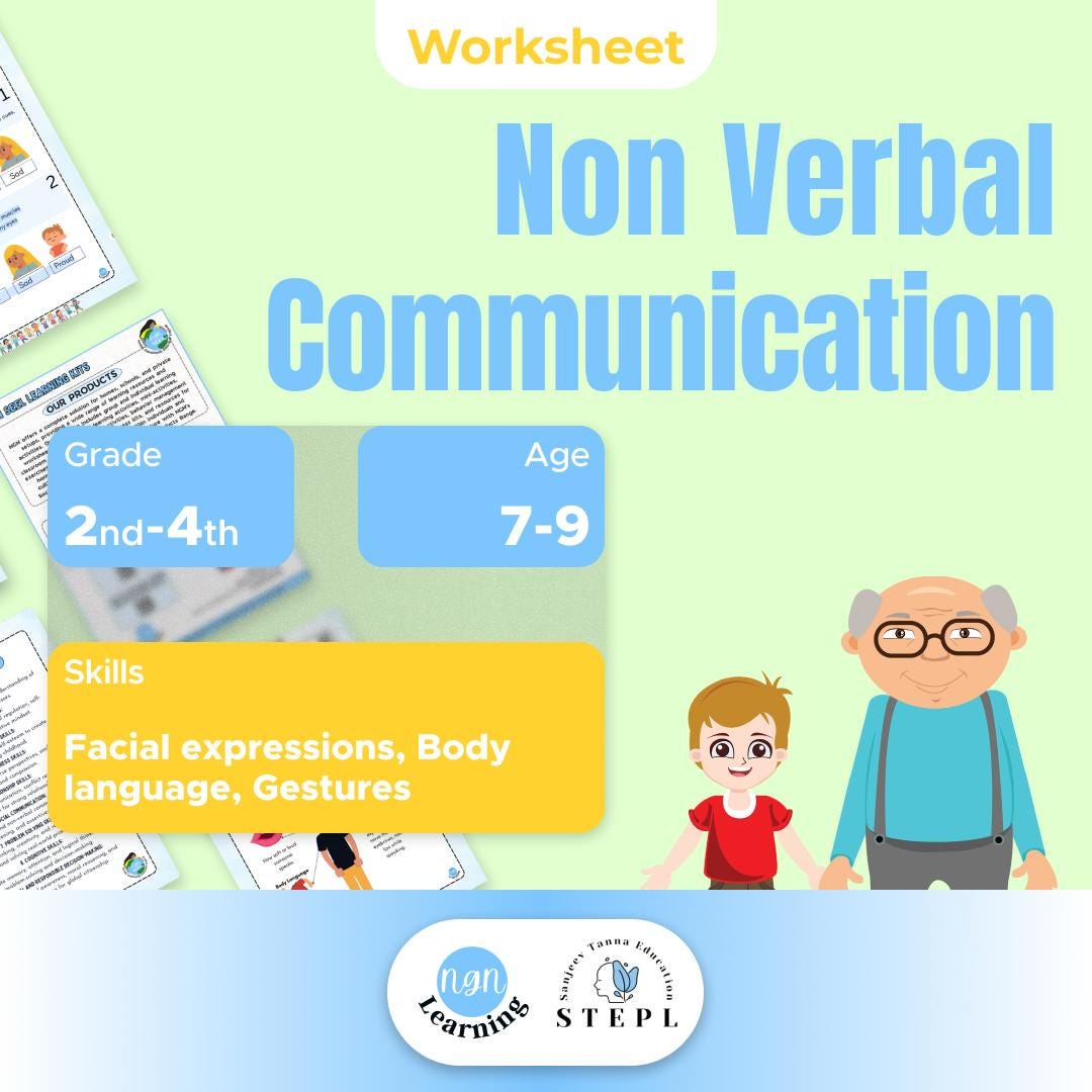 Non Verbal Communication Worksheets - Etsy