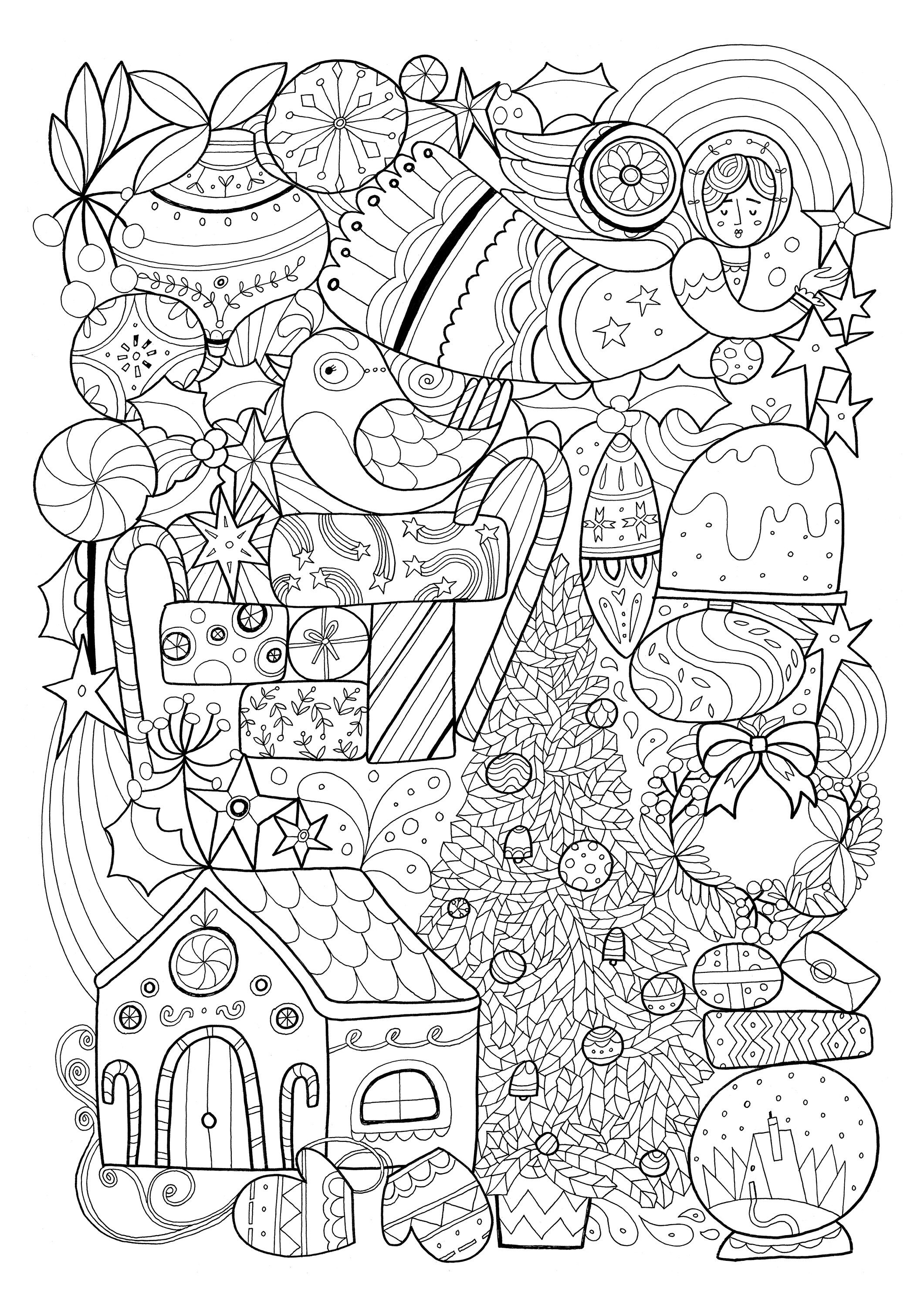 Digital File: Christmas Colouring Sheet 2 - Etsy