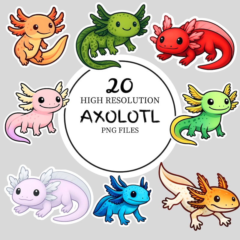 Axolotl Sticker - Etsy