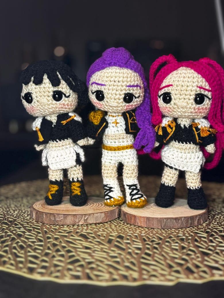 Crochet Pattern Kpop Demon Hunters– KPOP, Girl Group Crochet Dolls ...