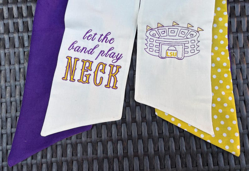 LSU Inspired Wreath Sash - Included Accent Sash - Purple and Gold ...
