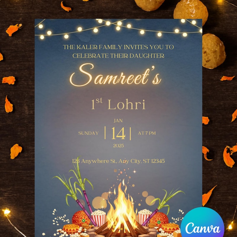 Lohri Invites Girl - Etsy