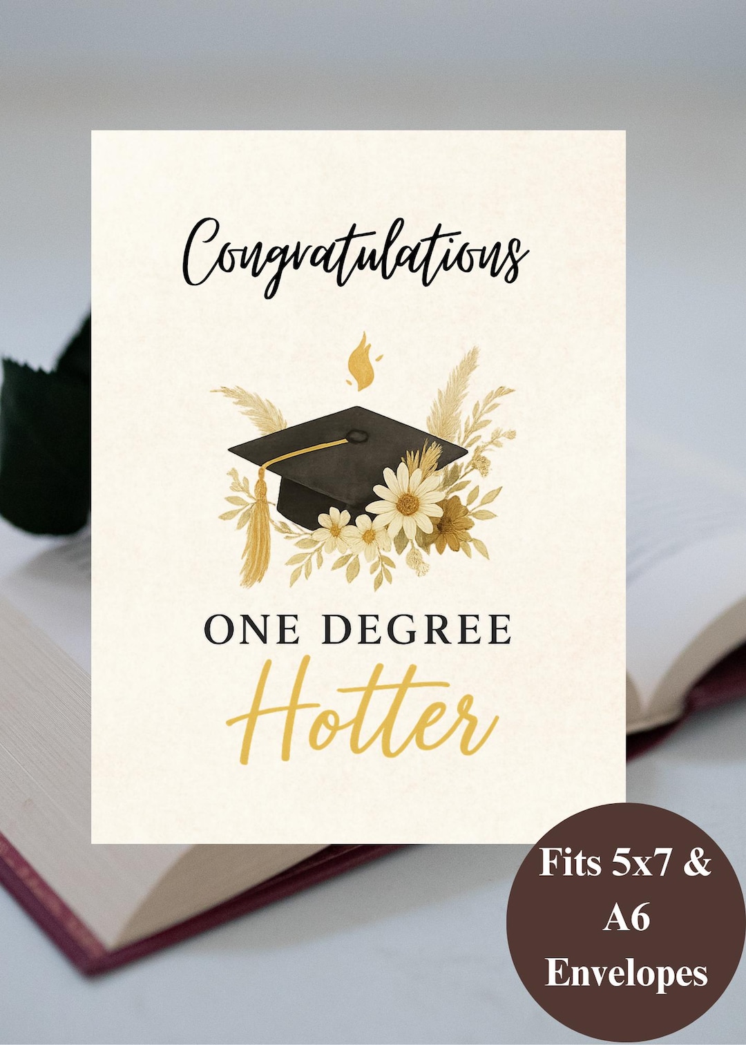 Printable Graduation Card Class of 2025, A6 Foldable Front & Back ...