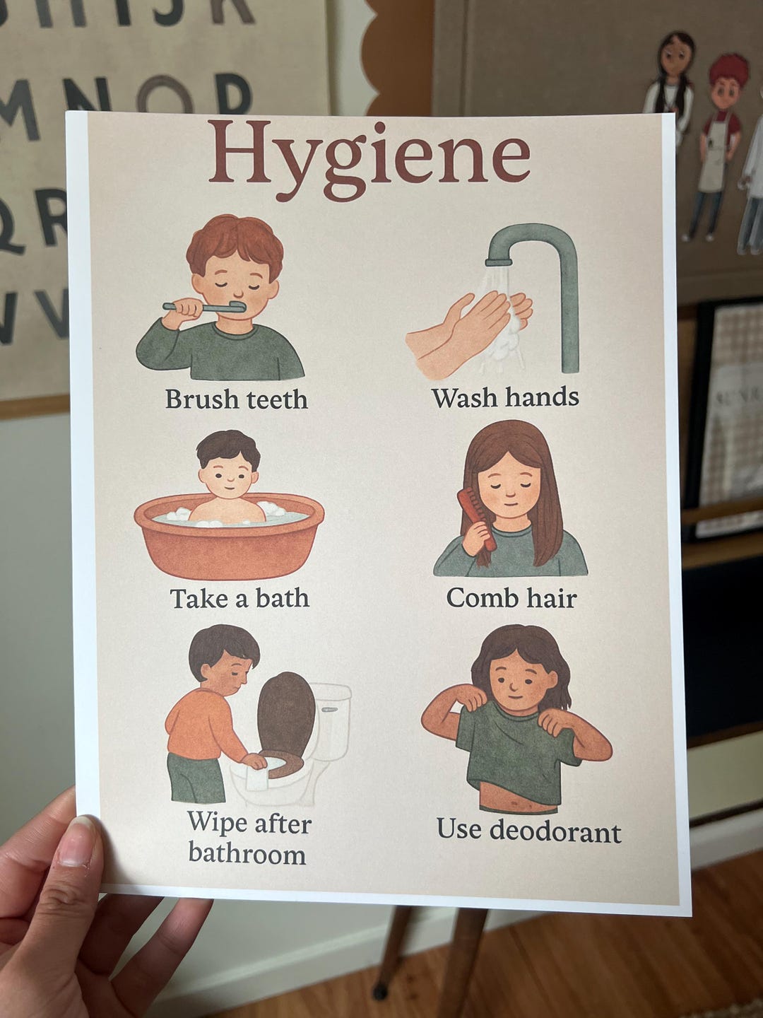 Hygiene Visual Board | Autism-friendly Daily Routine Chart | Printable ...