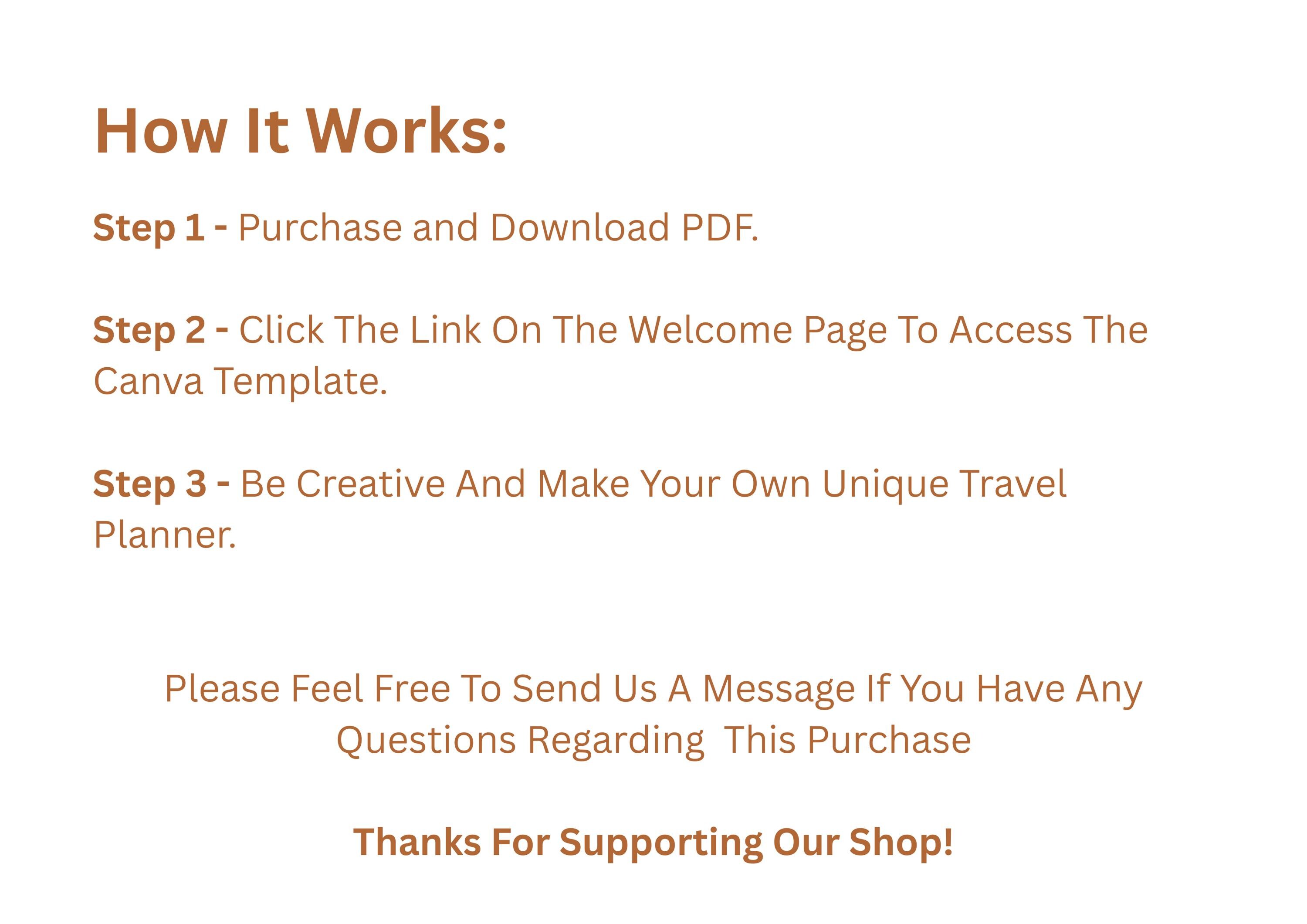 Editable Vacation Itinerary Template, Canva Holiday Trip Planner ...